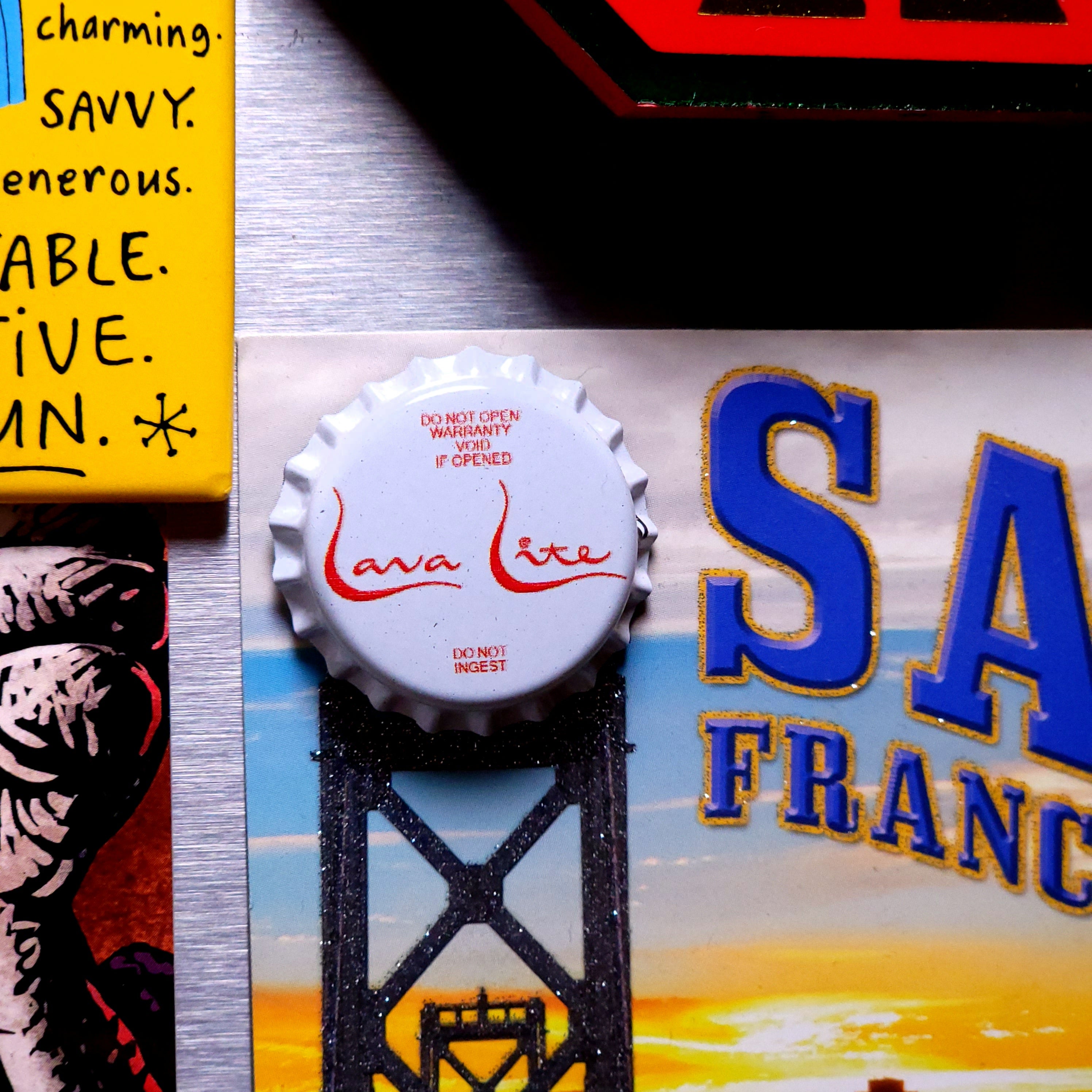 Vintage Lava Lite Inspired Bottle Cap Magnet (2pk) - Ozone Gifts